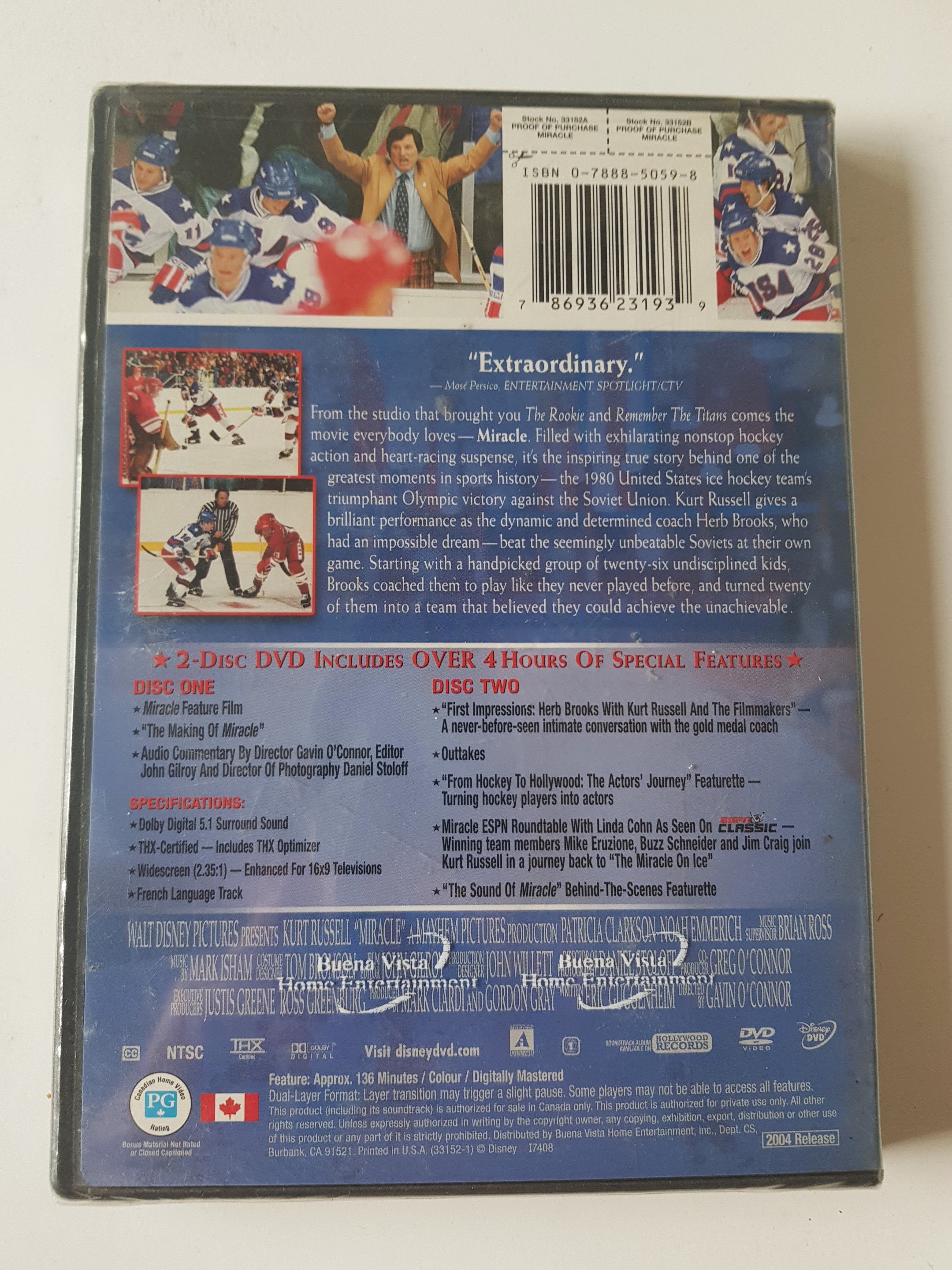 Miracle Walt Disney 2 DVD Set Region 1 2004 Made in Canada Brand New ...