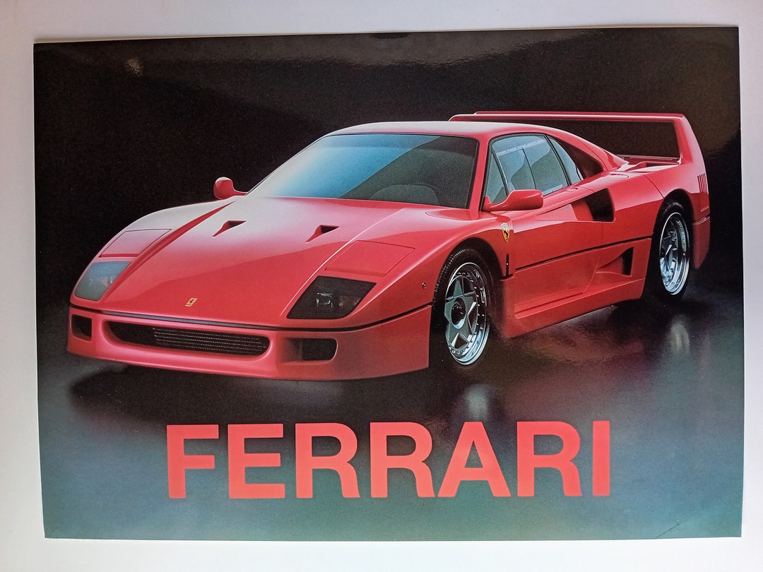 Ferrari F40 Original 1980's Small Poster - Etsy