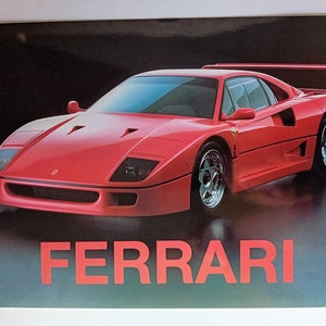 Ferrari F40 Original 1980's Small Poster - Etsy