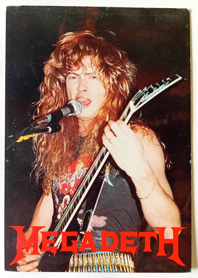 Megadeth Original 1980's Postcard - Etsy