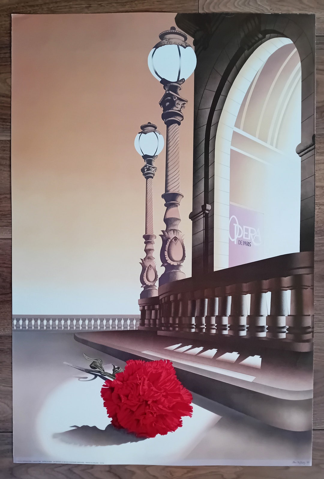 Opera De Paris Art by Ian Rafferty Original Vintage 1985 Poster - Etsy