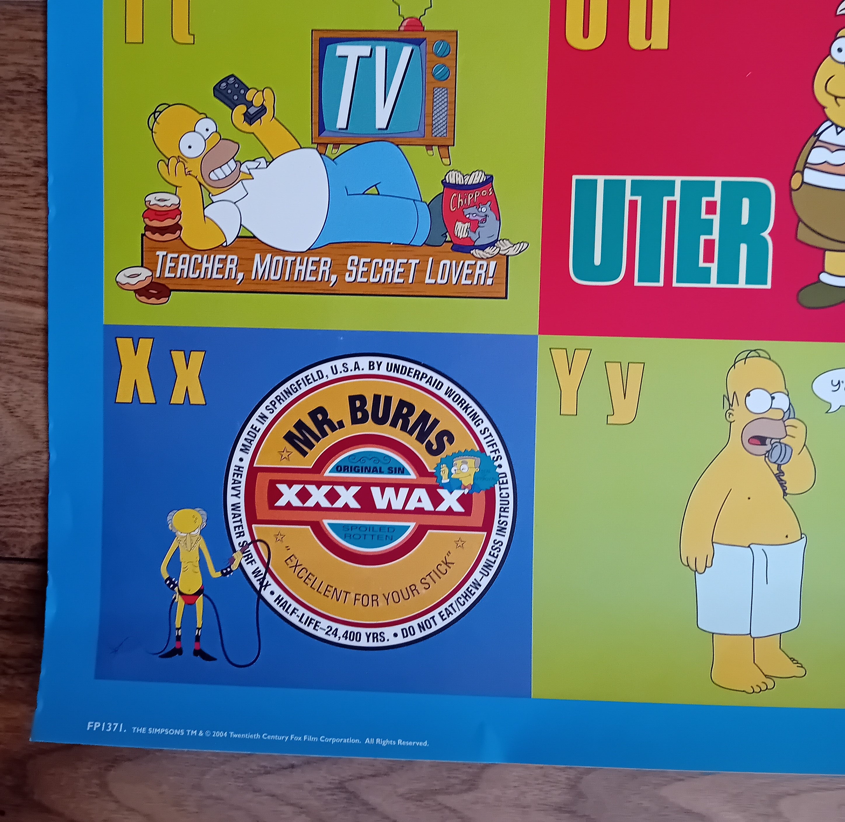 The Simpsons Alphabet Original 2004 Poster - Etsy