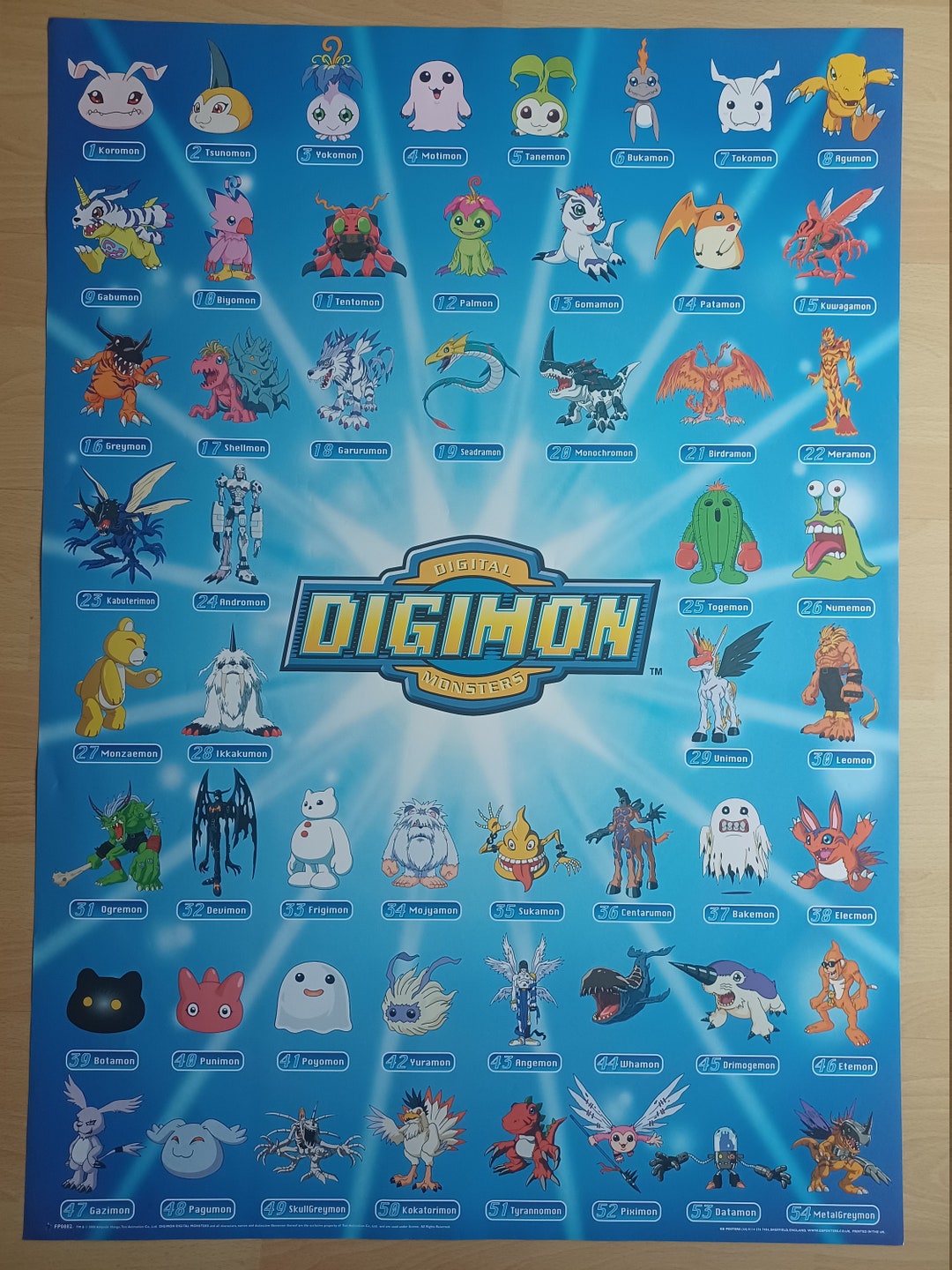 Digimon Authentic Licensed 2000 Poster - Etsy