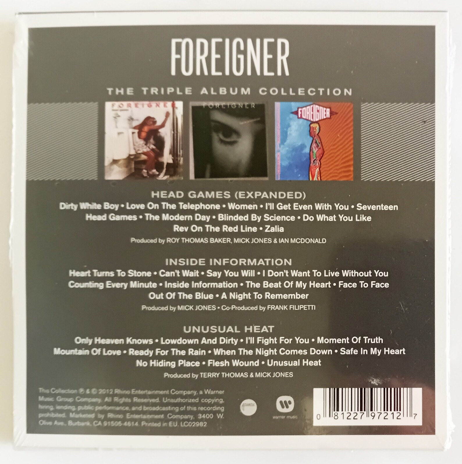 Foreigner - the Triple Album Collection 3CD Box Set Remastered 2012 ...