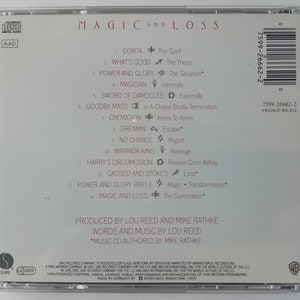 Lou Reed - Magic and Loss CD 1992 Like New - Etsy