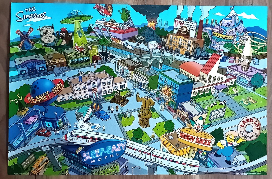 The Simpsons the City Original 2006 Poster - Etsy