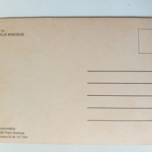 Kylie Minogue Original 1980's Postcard - Etsy