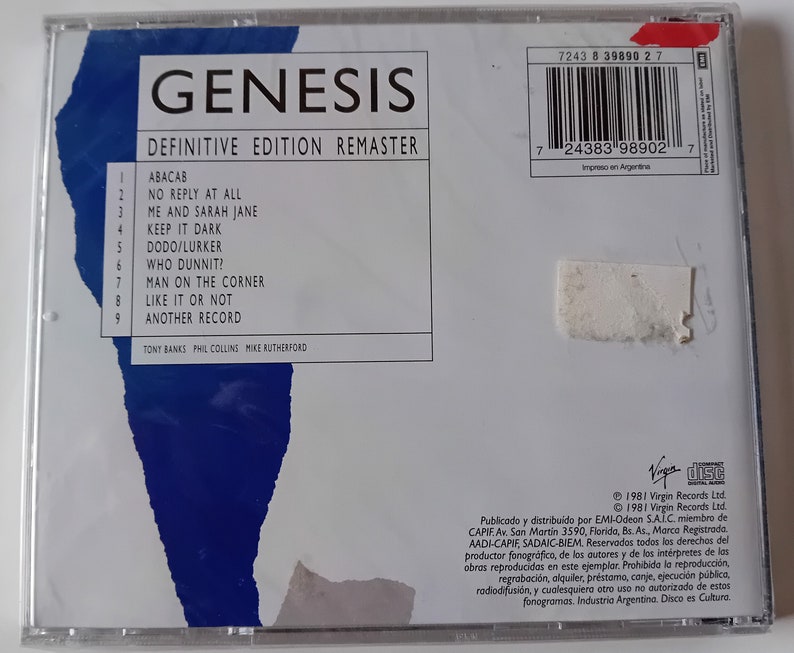 Genesis Abacab CD Remastered Made in Argentina Brand New Sealed - Etsy