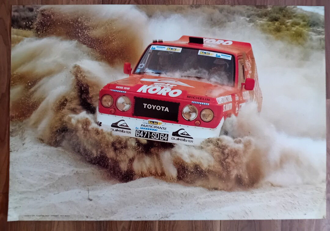 Toyota BAJA off Road Rally Spain Original 1980's Vintage Poster - Etsy