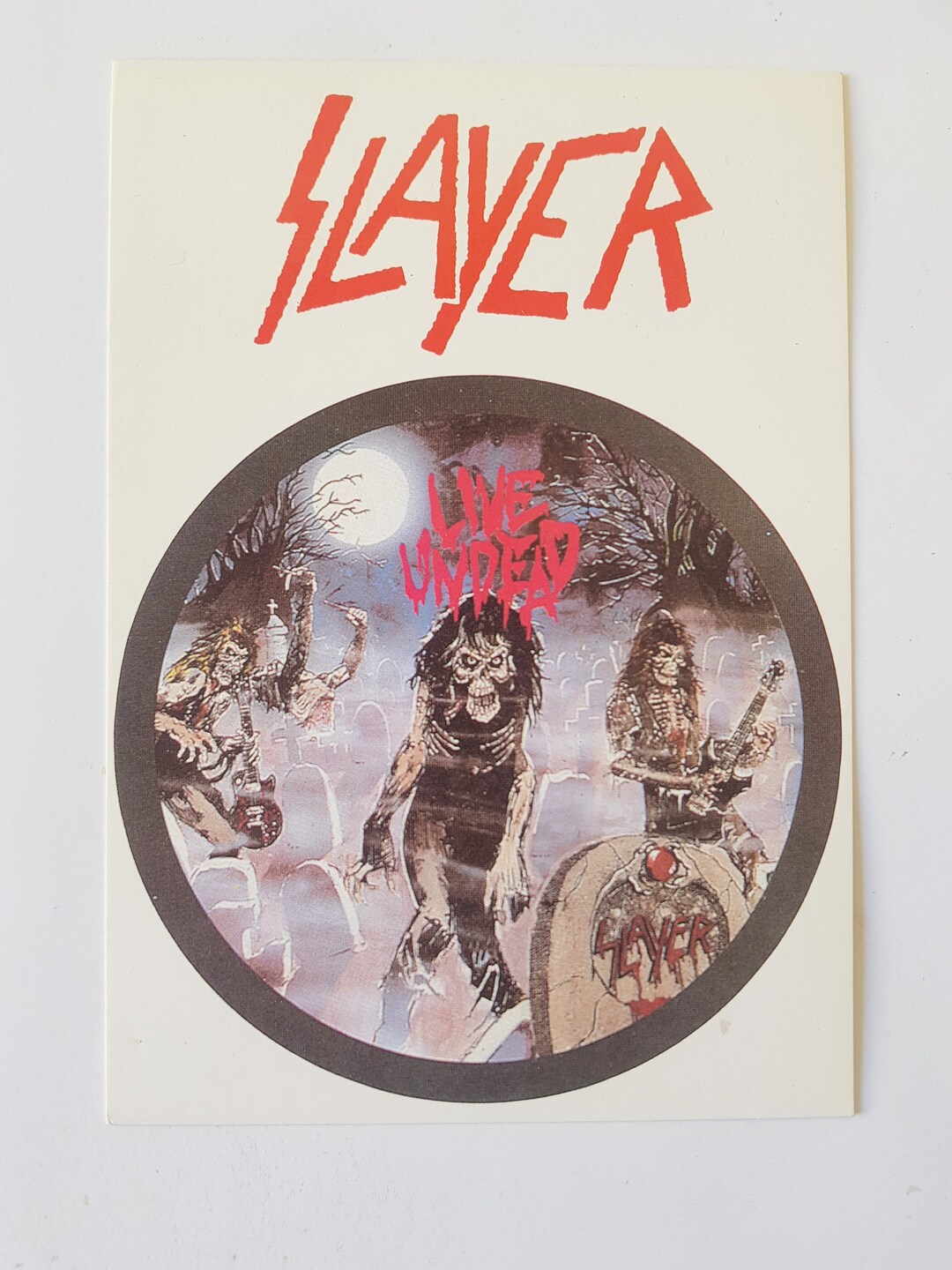 Slayer Live Undead Original 1980's Postcard - Etsy