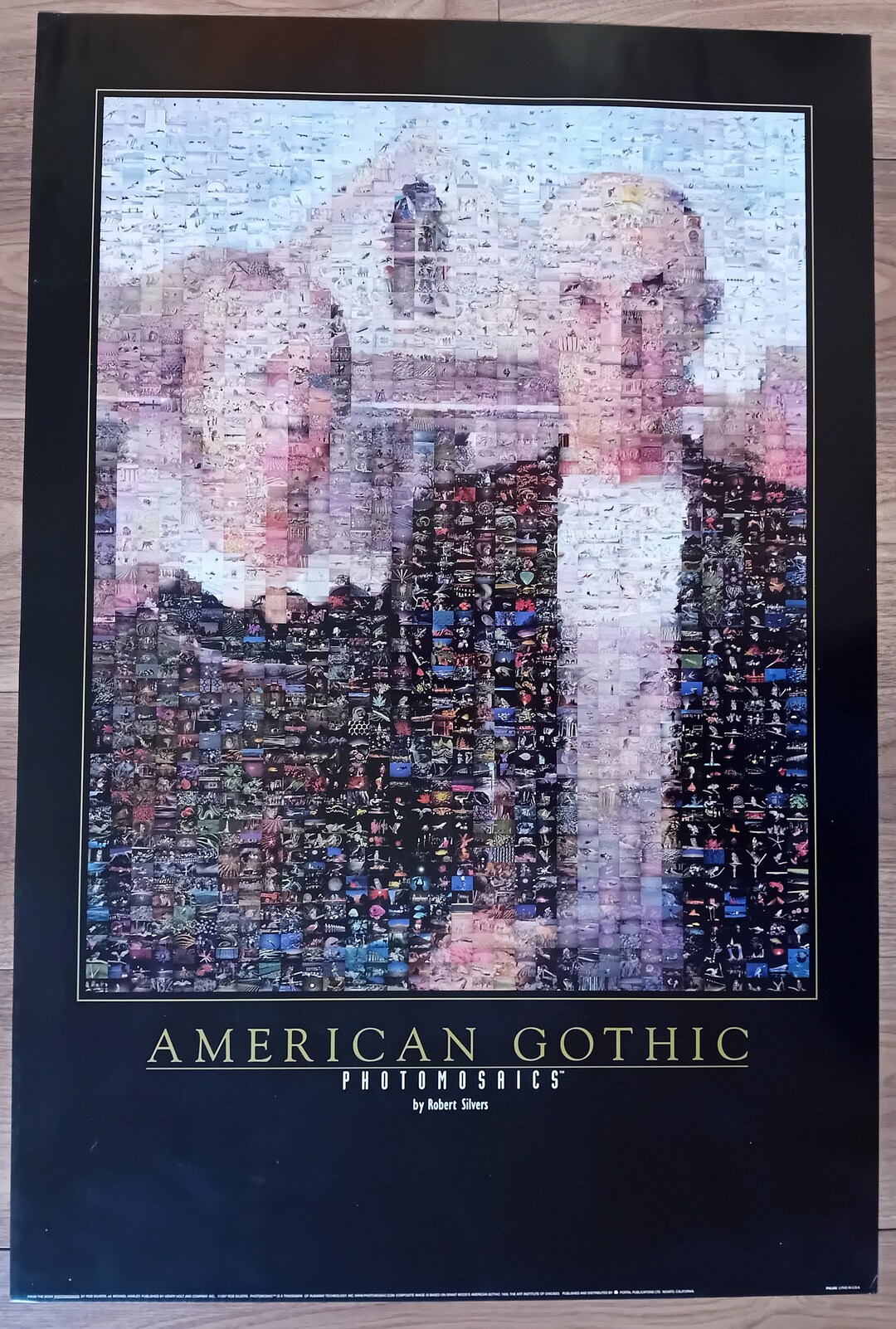 American Gothic by Robert Silvers Photomosaics Original 1997 Poster - Etsy