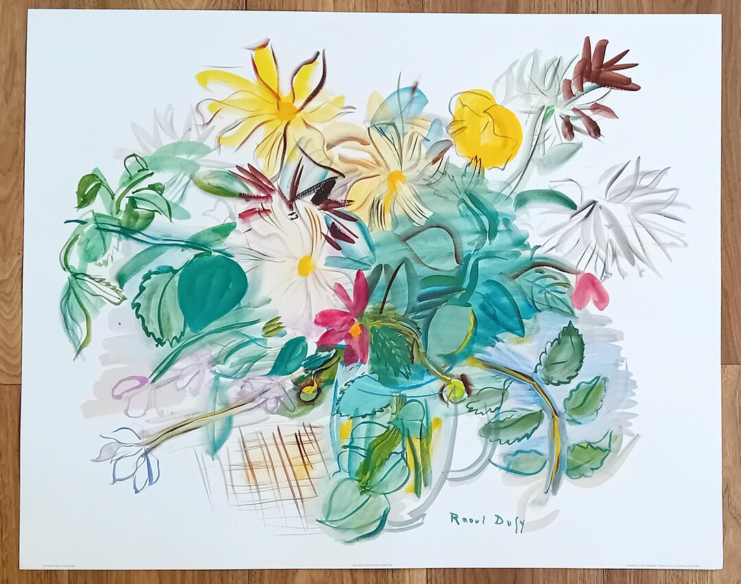 Raoul Duffy 'bouquet De Fleurs' Authentic 1988 Large Art Poster Print ...