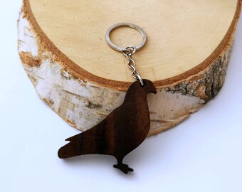 Wooden Crow Keychain Animal Keychain Black Crow Animal | Etsy