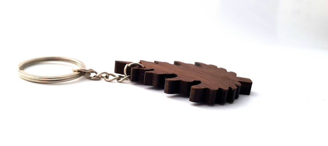 Spruce Tree Wooden Keychain Christmas tree Keychain Nature | Etsy