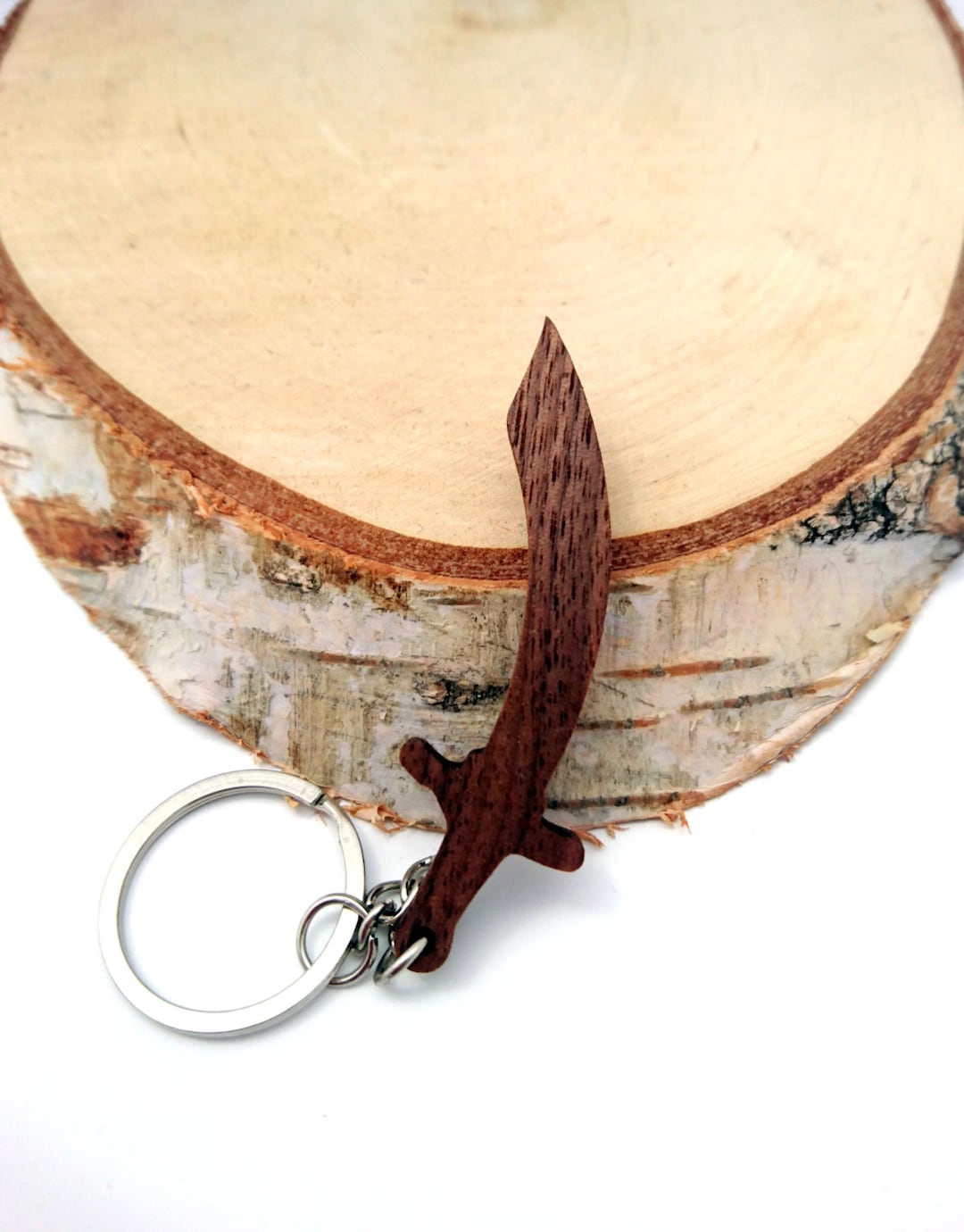 Wooden Sword Keychain, Weapon Keychain, Pirate Keychain, Walnut Wood ...