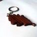 Oak Leaf Wooden Keychain Walnut Wood Oak Tree Keychain - Etsy