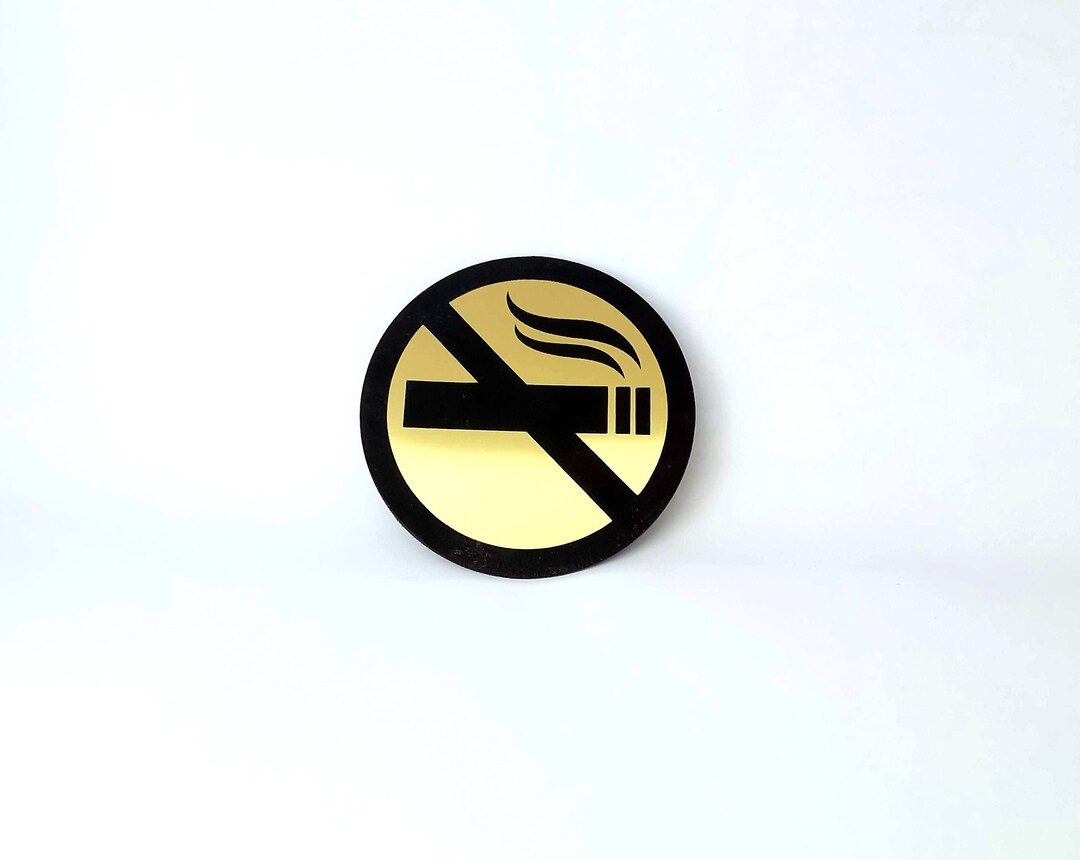 3X GOLD/SILVER No Smoking Sign Custom Signs Modern Sign - Etsy