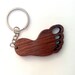 Wooden Foot Keychain, Human Foot Keychain, Body Part Keychain, Walnut ...
