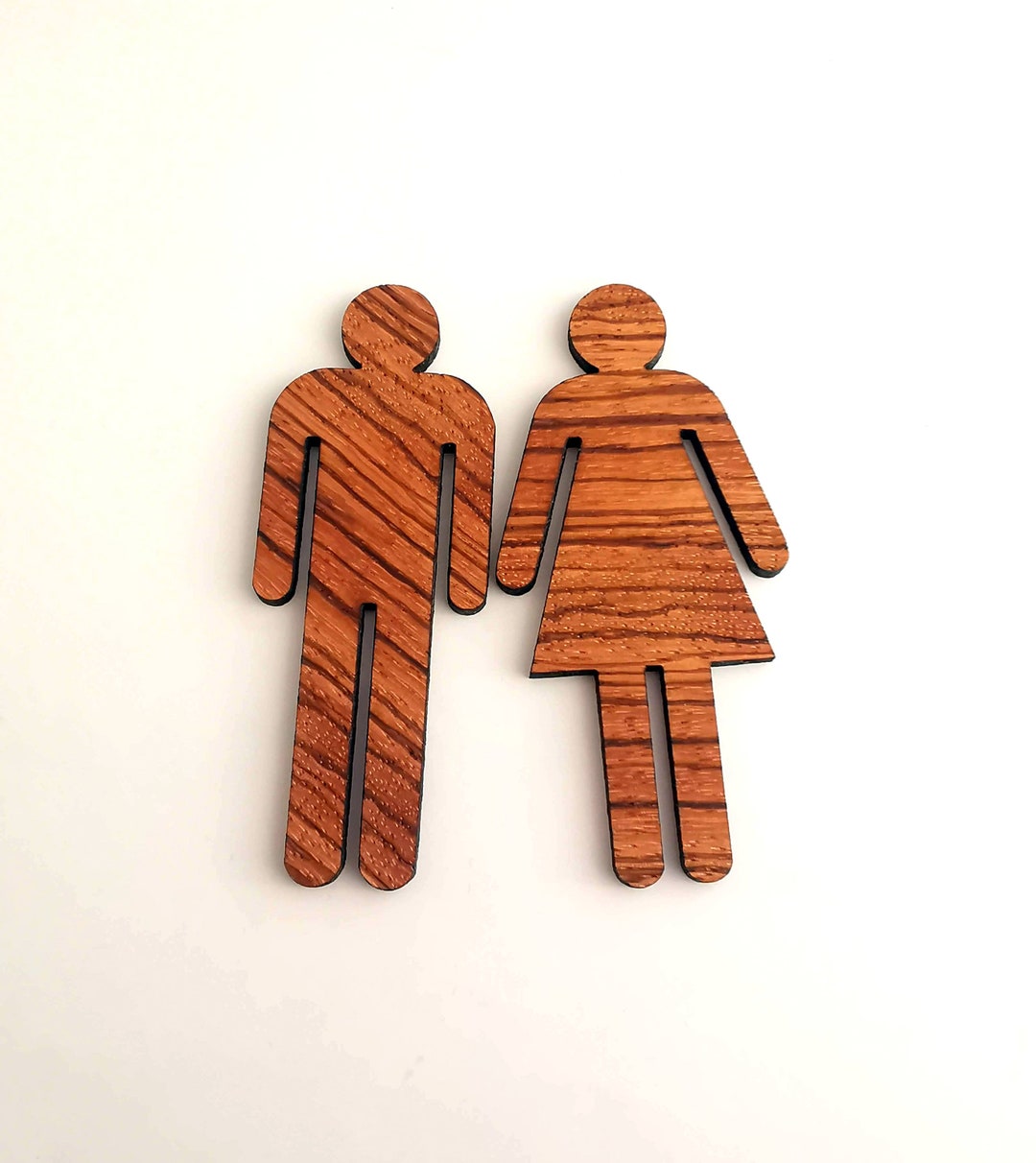 NEW Zebrano WC Sign for Men and Woman Restroom Unique - Etsy