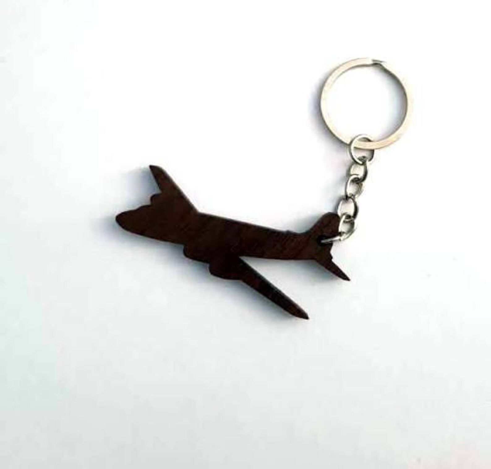 Wooden Airplane Keychain Walnut Wood Pilot Keychains Custom - Etsy