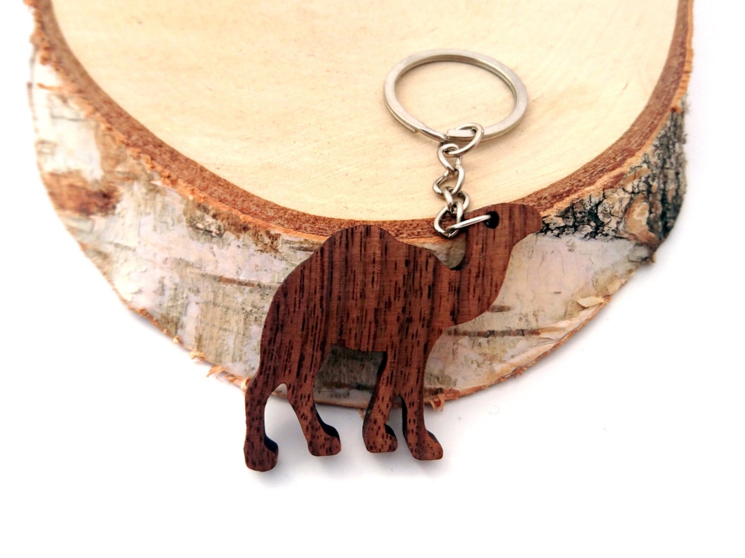 Wooden Camel Keychain, Walnut Wood, Animal Keychain, Camel Cigarretes ...