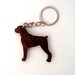 Wooden Boxer Dog Keychain, Boxer Animal Keychain, Dog Keychain, Walnut ...