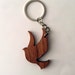 Wooden Dove Keychain Walnut Wood Animal Keychain - Etsy