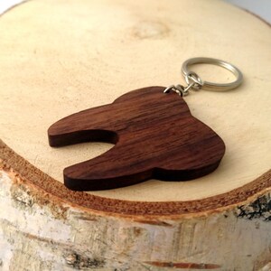 Tooth Wooden Keychain, Walnut Wood, Human Tooth Keychain, Custom ...