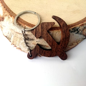 Wooden Hammer and Sickle Keychain, Communist Symbol Keychain, Russian ...