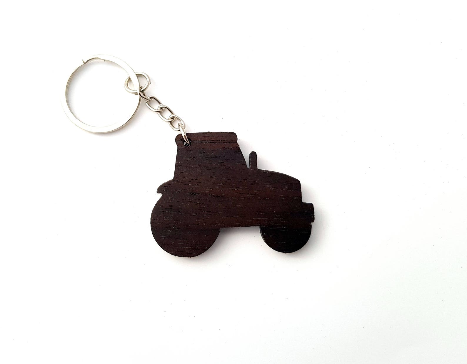 Tractor Wooden Keychain Farmer Keychain Walnut wood | Etsy