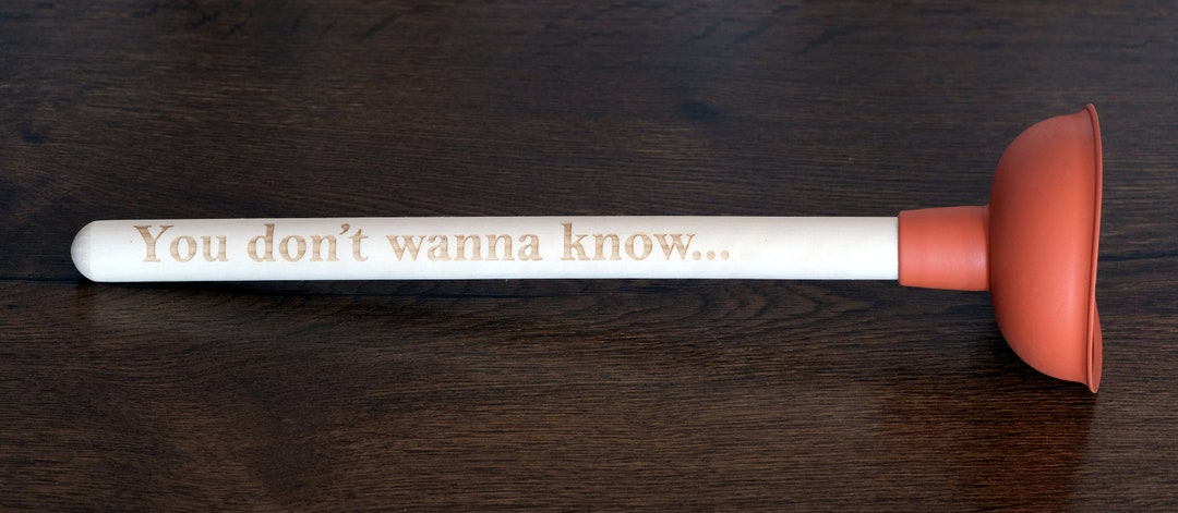 Custom Engraved Wooden Plunger, Custom Plunger, Engraved Plunger, Funny ...