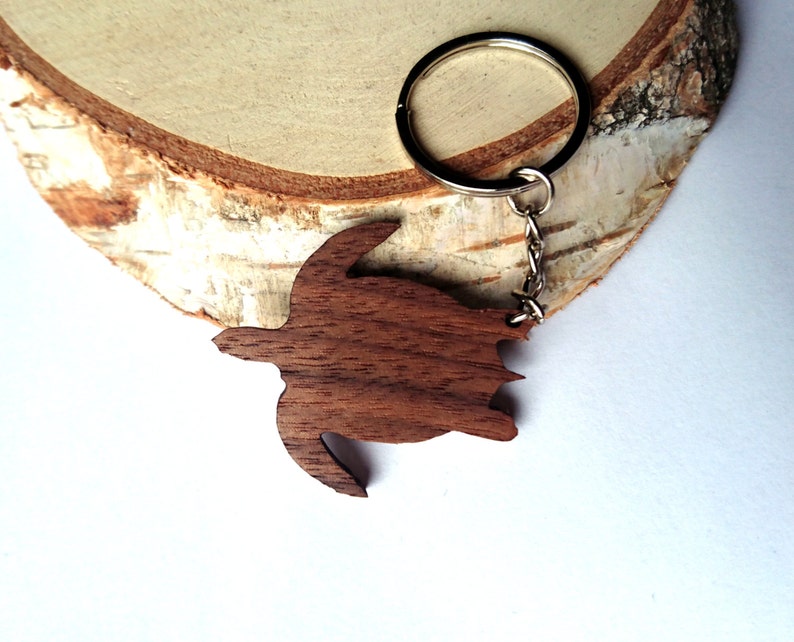 Wooden Turtle Keychain Walnut Wood Animal Keychain - Etsy UK