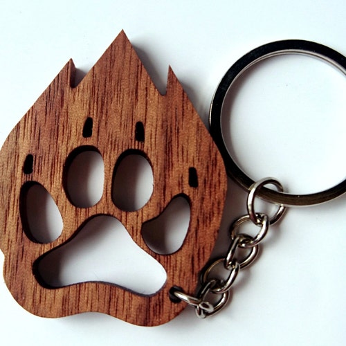 Wooden Cow Keychain Walnut Wood Animal Keychain - Etsy