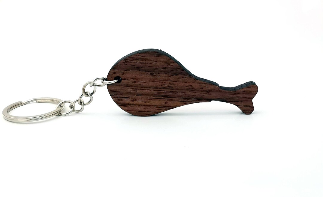 Wooden Turkey Leg Keychain, Chicken Leg Keychain, Walnut Wood, Friendly ...