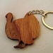 Wooden Turkey Keychain, Walnut Wood, Animal Keychain, Environmental ...