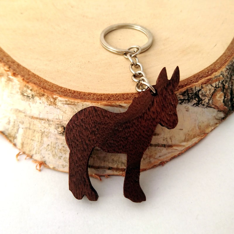 Wooden Donkey Figurine - Etsy