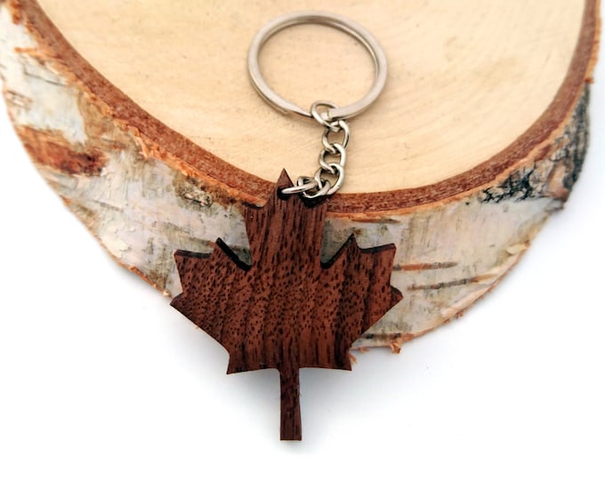 Canadian Flag Inspired Maple Leaf Leather Keychain - Etsy Canada