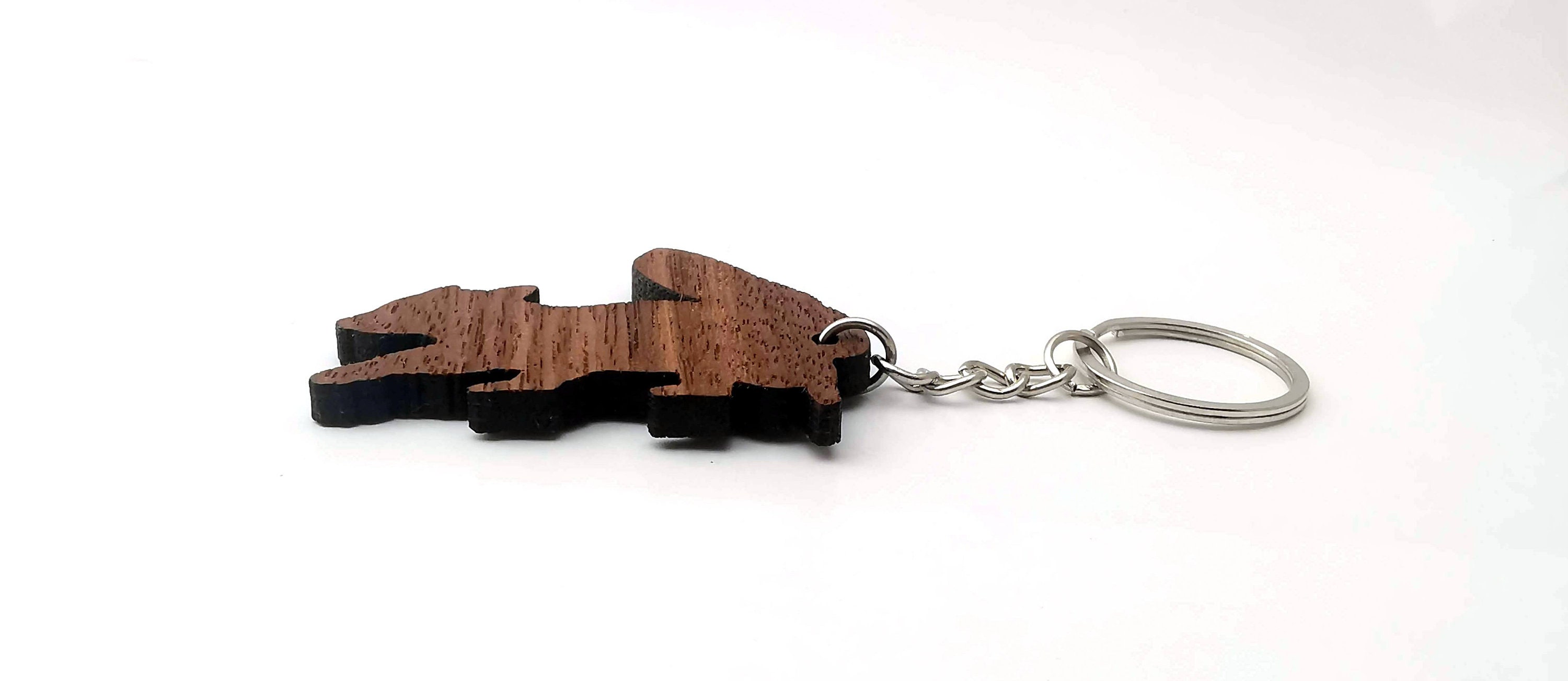 Red Panda Wooden Keychain Walnut Wood Animal Keychain - Etsy