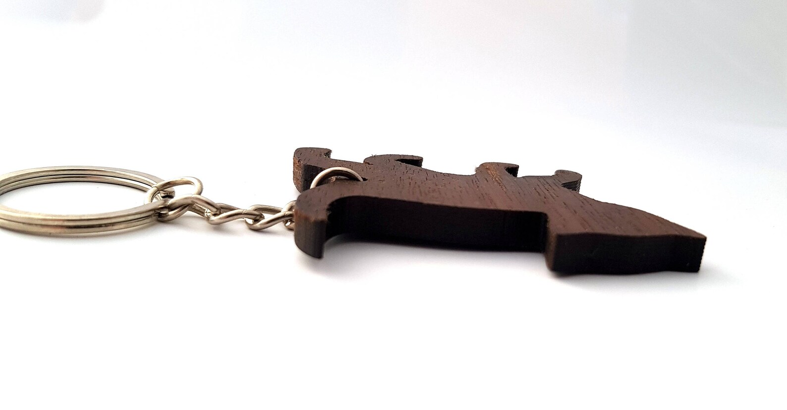 Wooden Kitten Keychain, Walnut Wood, Animal Keychain, Cat Keychain ...