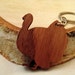 Wooden Turkey Keychain, Walnut Wood, Animal Keychain, Environmental ...
