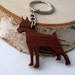 Wooden Doberman Keychain Walnut Wood Dog Keychain - Etsy