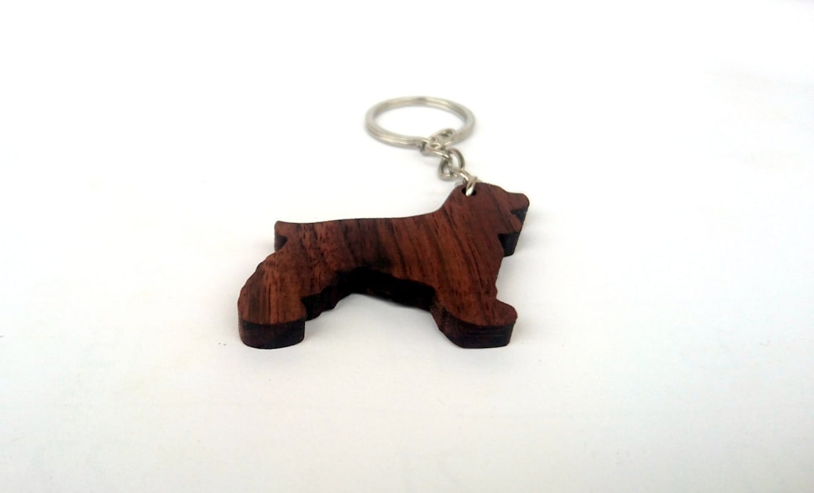 Cocker Spaniel Wooden Keychain Dog Animal Keychain Wooden - Etsy