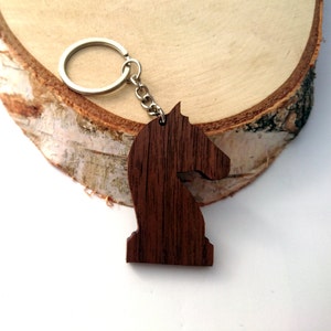 Wooden Chess the Knight Keychain, Chess Horse Keychain, Chess Pieces ...