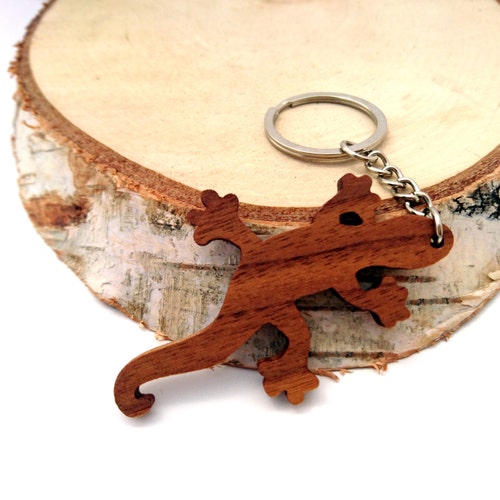 Wooden Whale Keychain Walnut Wood Animal Keychain - Etsy