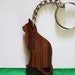 Wooden Cat Keychain, Walnut Wood, Animal Keychain, Environmental ...