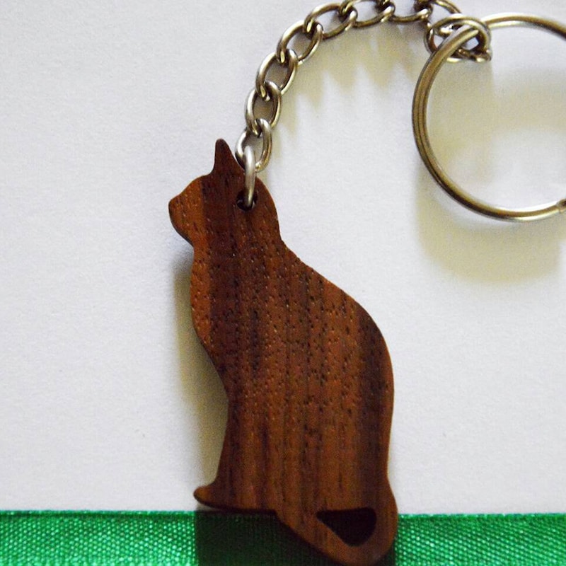 Cat Keychain - Etsy