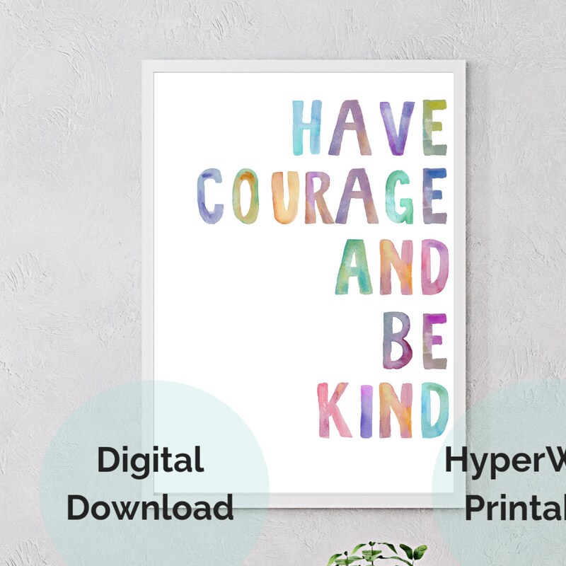 Courage Poster - Etsy