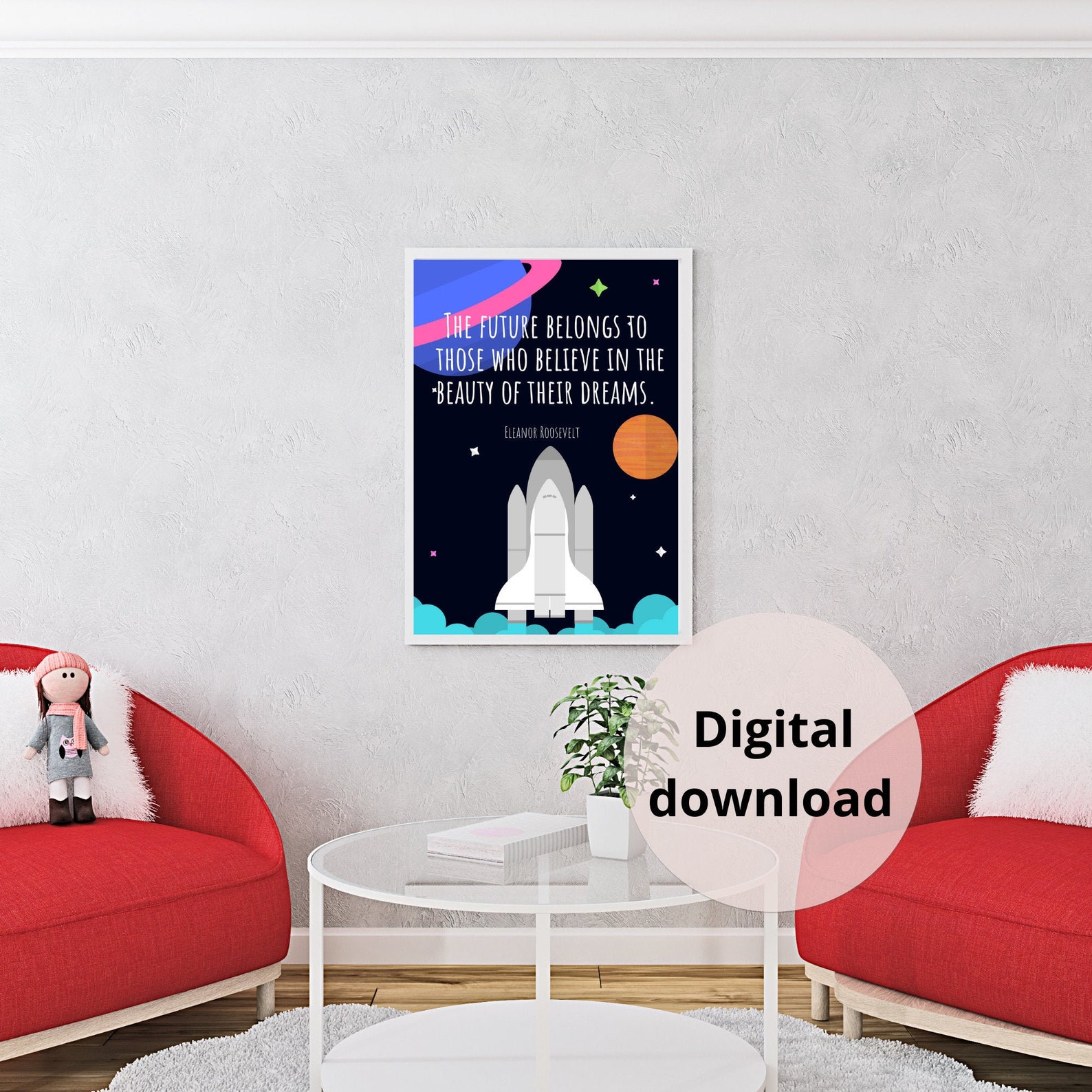 Space Theme Wall Art, Rocket Ship, Space Rocket, Outer Space, Galaxy ...