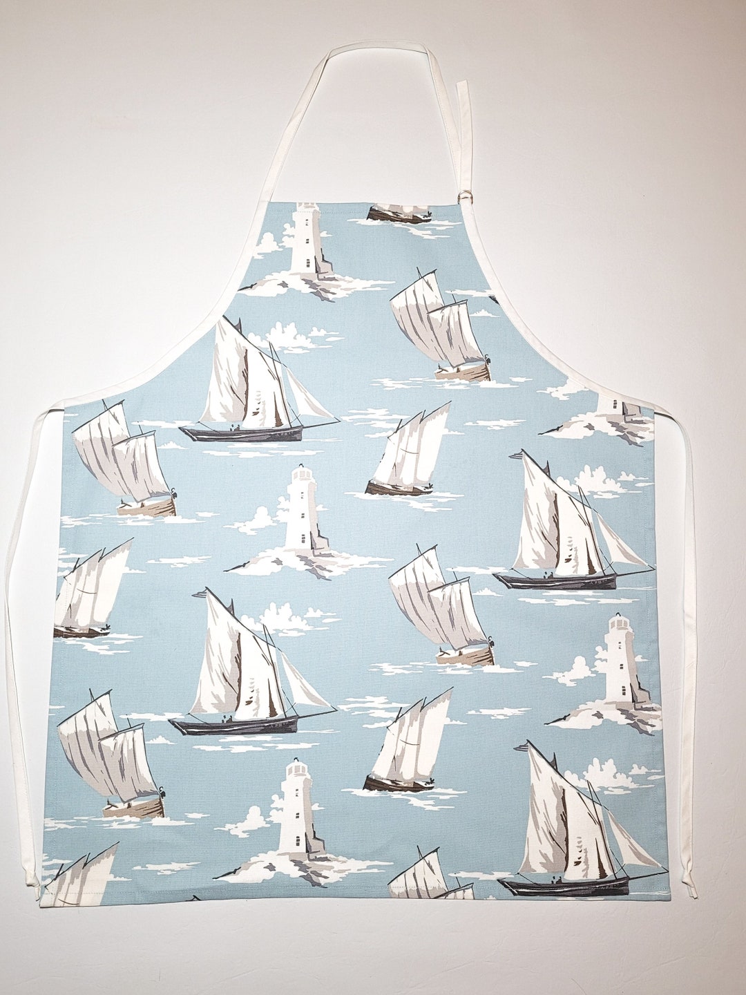 Lighthouses & Ships | Coastal Apron | Kitchen Apron | Cooking Apron ...