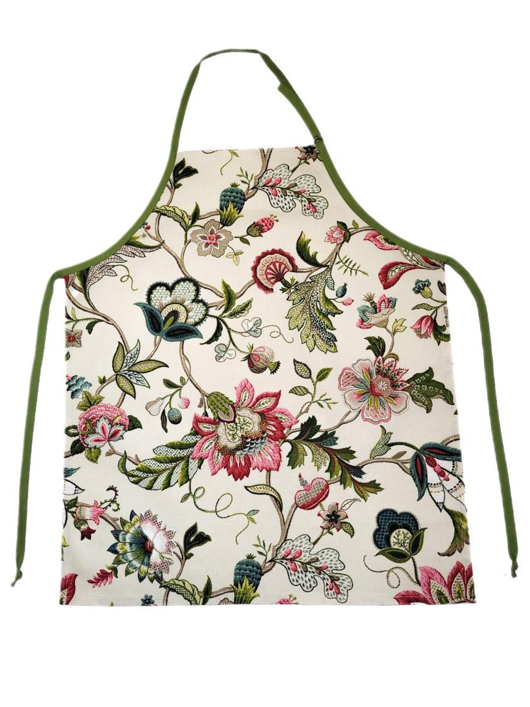 Jacobean Floral in Cream Apron | Kitchen Apron | Cooking Apron | Gift ...